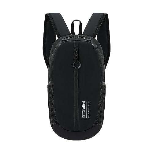 Soulelite Original Design 10L Hiking Backpack, Cycling Shoulder Bag, Lightweight Outdoor Travel Backpack - Suitable for Travel, Camping, Cycling（BLACK）