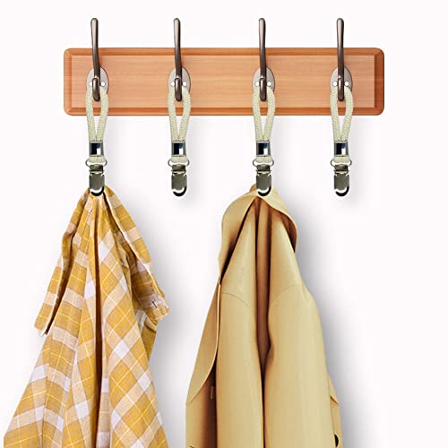 YYMSEN 6 pcs Towel Clips Braided Cotton Loop Cloth Hanger Holder Brackets for Home Bathroom Kitchen Home Cupboards Hook (A)