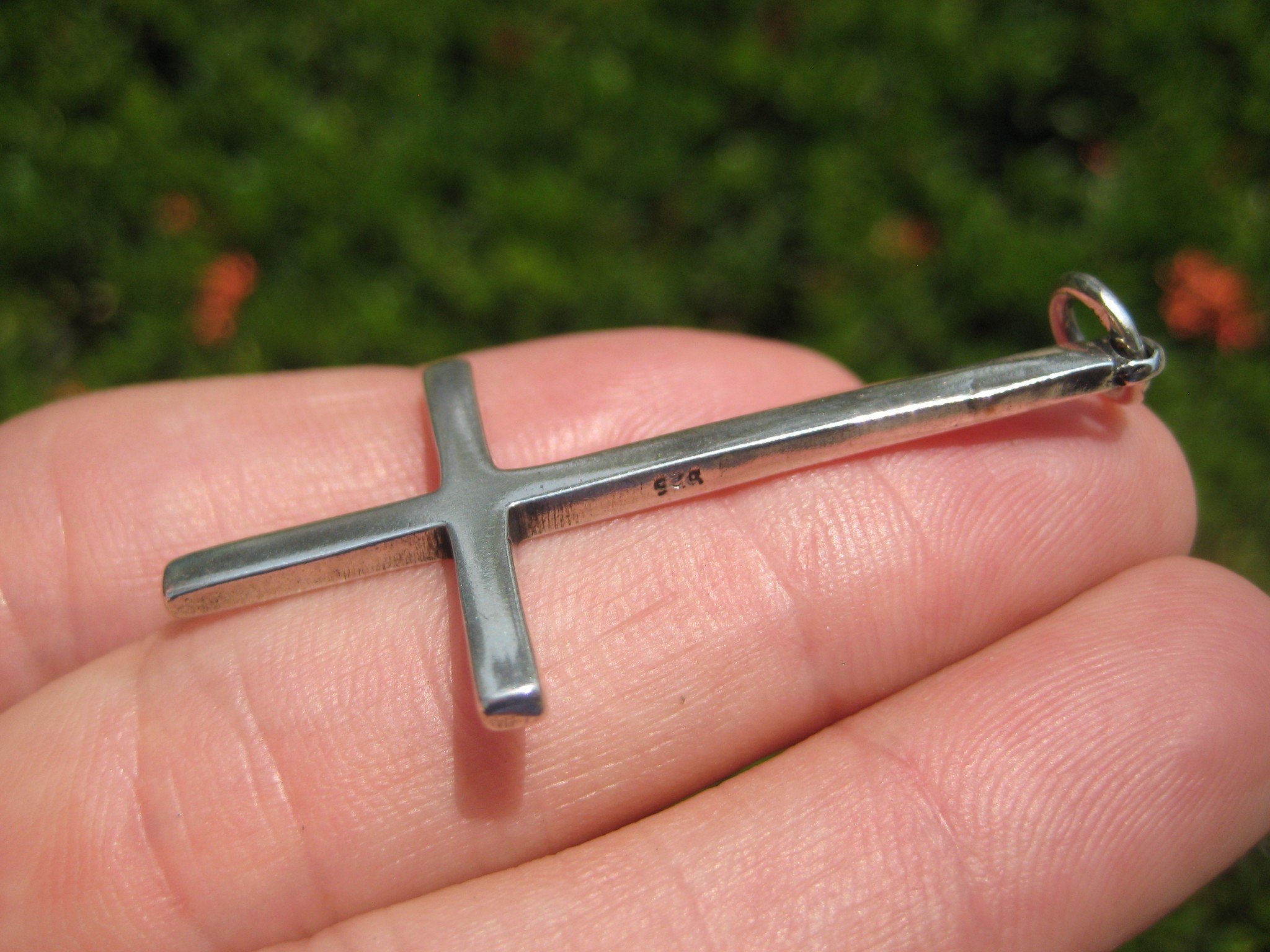 Himalayan Treasures 925 Silver Extra Large Petrine Saint Peter's Inverted Cross Satanic Pendant A20