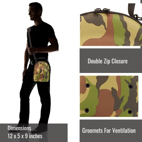 Homie Gear Hat Travel Case - 6 Cap Storage Bag | Hat Travel Case for Baseball Caps | Camouflage Print, Cap Travel Case
