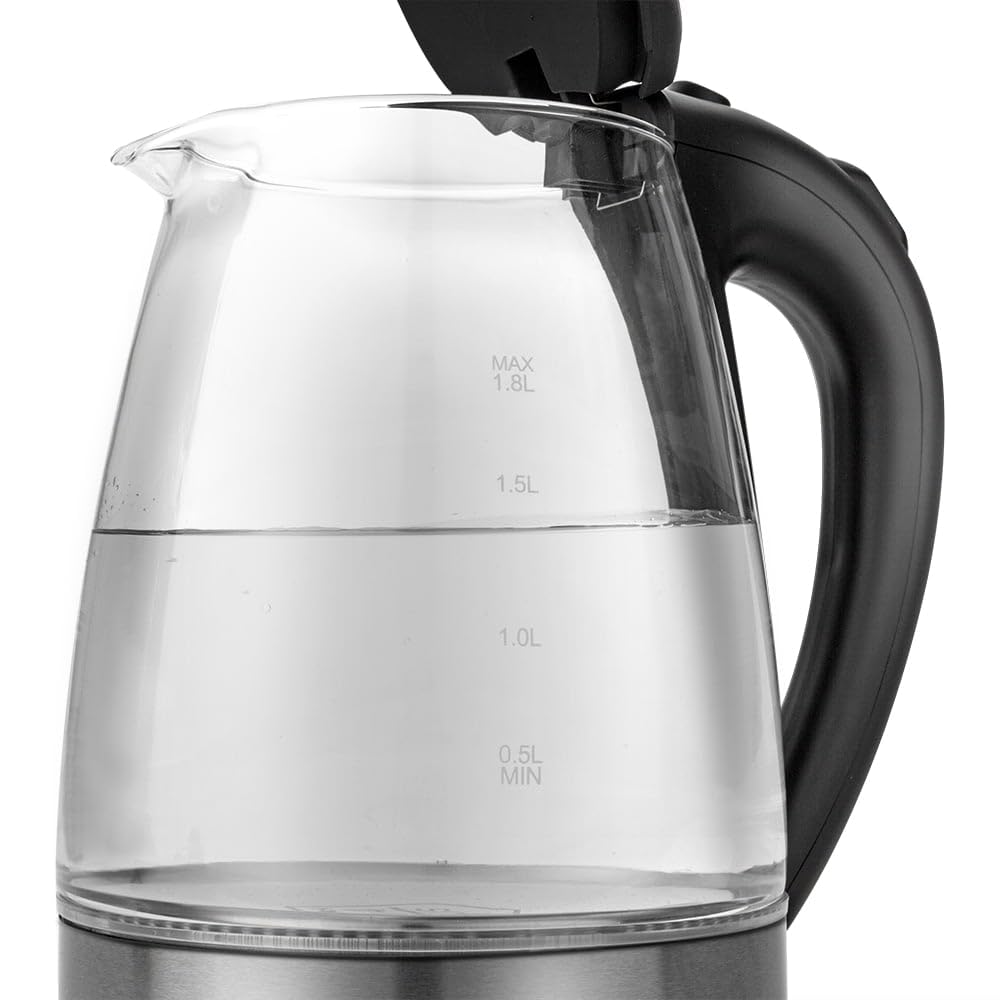 HD-1857-A 110V 1500W 1.8L Electric Glass Kettle US Plug
