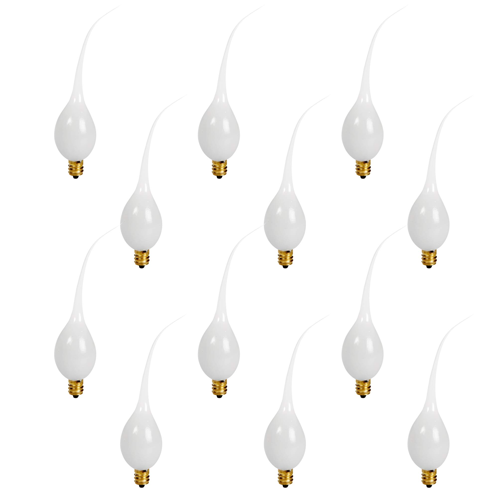 Holiday Joy - Silicone Dipped Candelabra Replacement Bulbs - Great for Electric Window Candle Lamps - C7 - E12-7 Watt - 120 Volts (6 Pack)