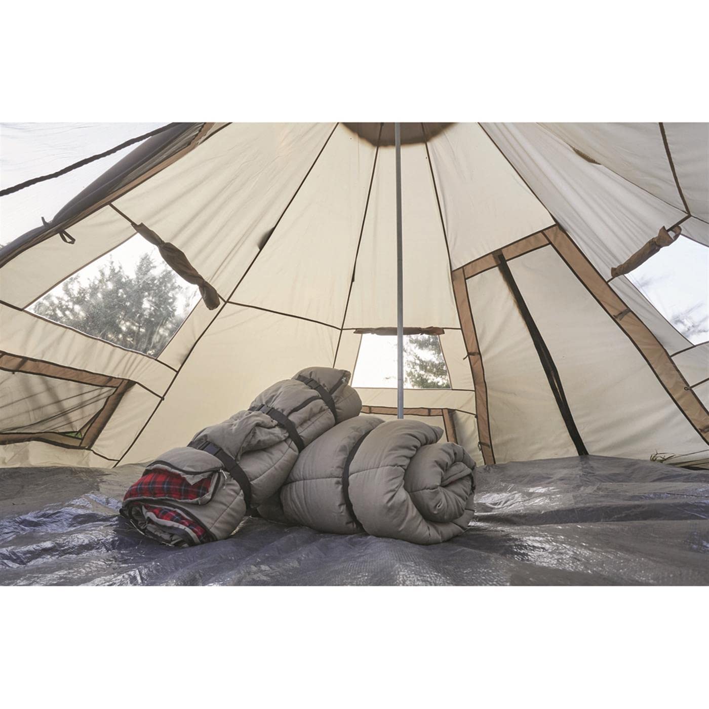Guide Gear Camping Teepee Tent for Adults, Outdoor, Waterproof, Family, 6 Person, 14' x 14'