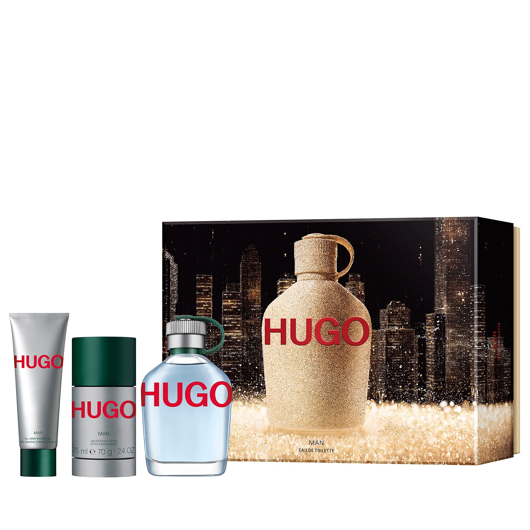 HUGO Man Eau de Toilette for Him Holiday gift set