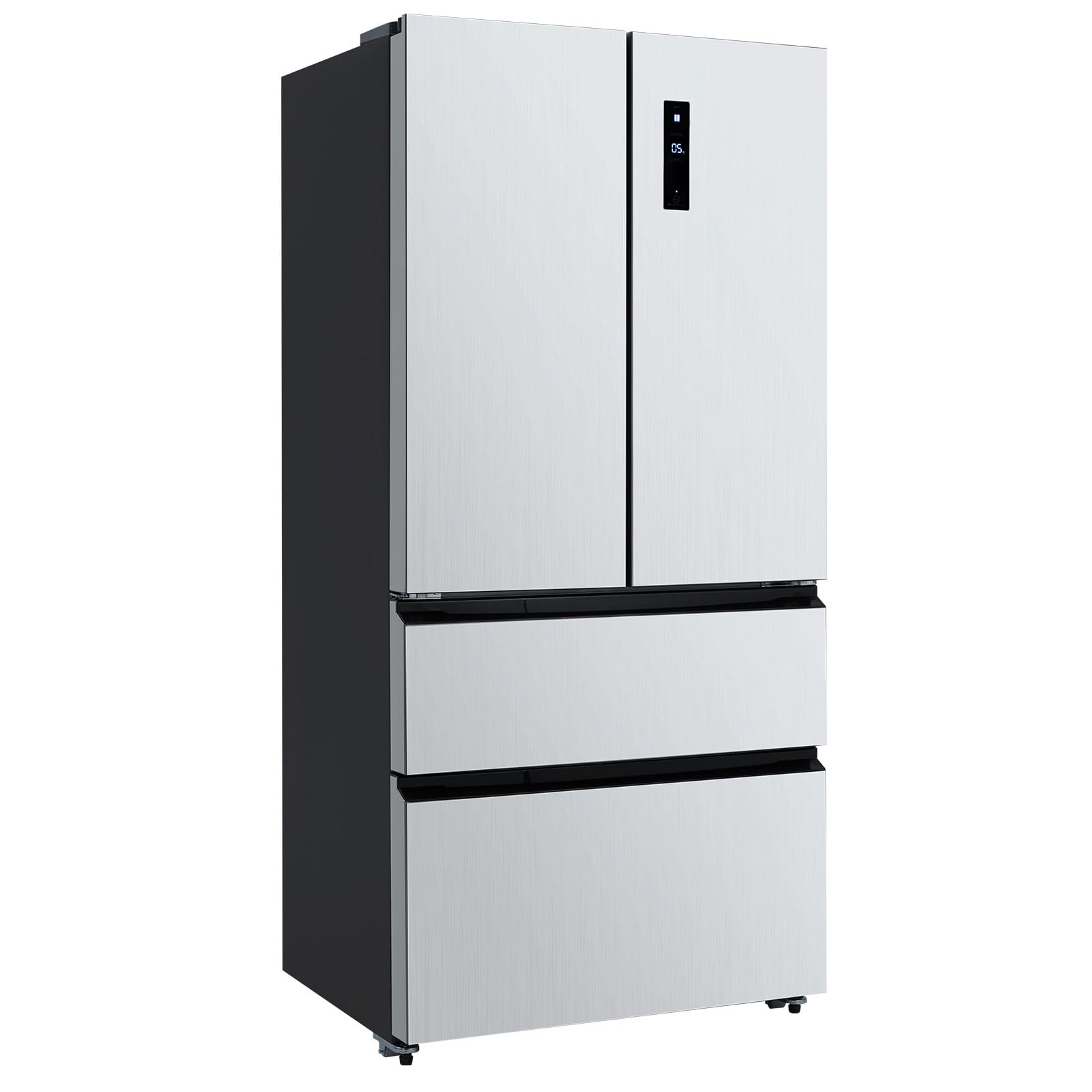 Towallmark French Door Refrigerator, 18.8Cu.Ft Refrigerator, 4 Door Full Size Counter Depth Stainless Steel Refrigerators, Digital Temperature Controls Kitchen Fridge, Auto Defrost