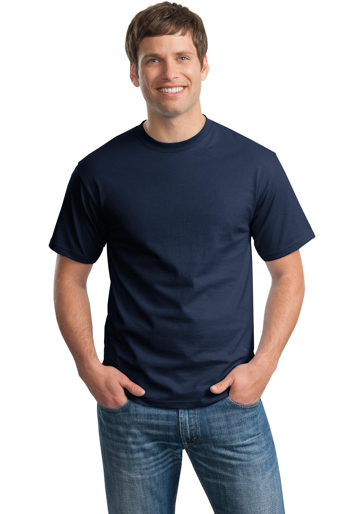Hanes Mens Tagless 100% Cotton T-Shirt, XL, Navy