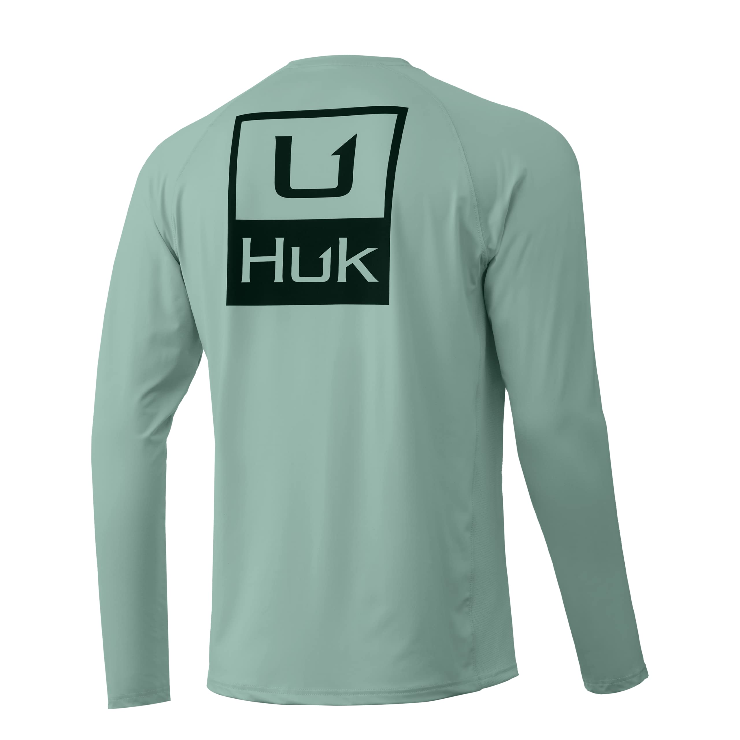 HUK Men's Standard Pursuit Long Sleeve Sun Protecting Fishing Shirt, Huk'd Up-Lichen, Large