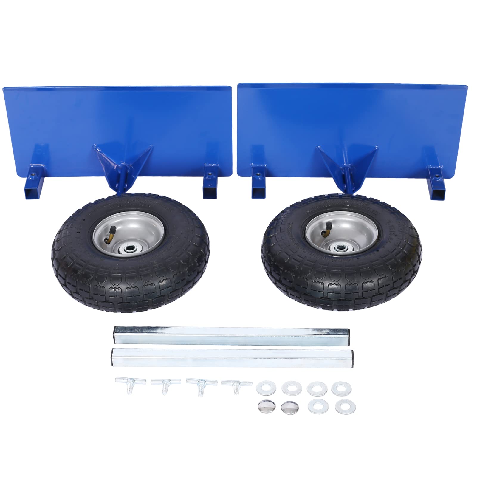 Heavy Duty Panel Dolly, Metal Panel Dolly with 10" Pneumatic Wheels Heavy Duty All Terrain Moving Cart with Adjustable Clamp Grip for Drywall Sheet Heavy Appliance & Material Handling Cart Blue