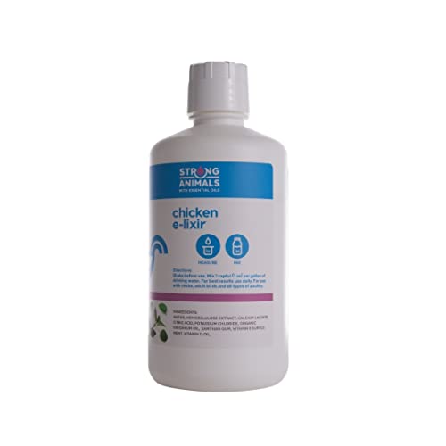 Strong Animals Chicken E-lixir β Natural Approach for Keeping Backyard Chickens Healthy; Contains Organic Oregano Essential Oils (32 Ounces)β¦
