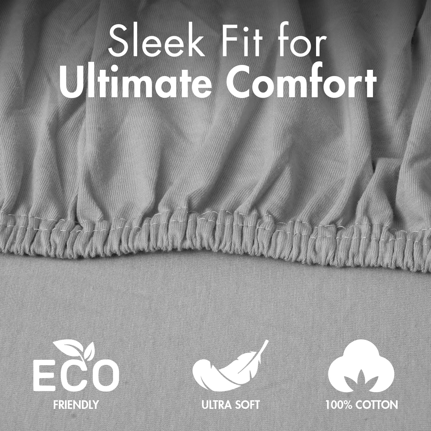 Homes Perception Queen Sheet Set - 4 Piece Jersey Bed Sheets – Breathable – Soft - Cotton 16” Deep Pocket Jersey Sheets - includes Flat Sheet, Jersey Fitted Sheet, & 2 Pillowcases, Light Blue