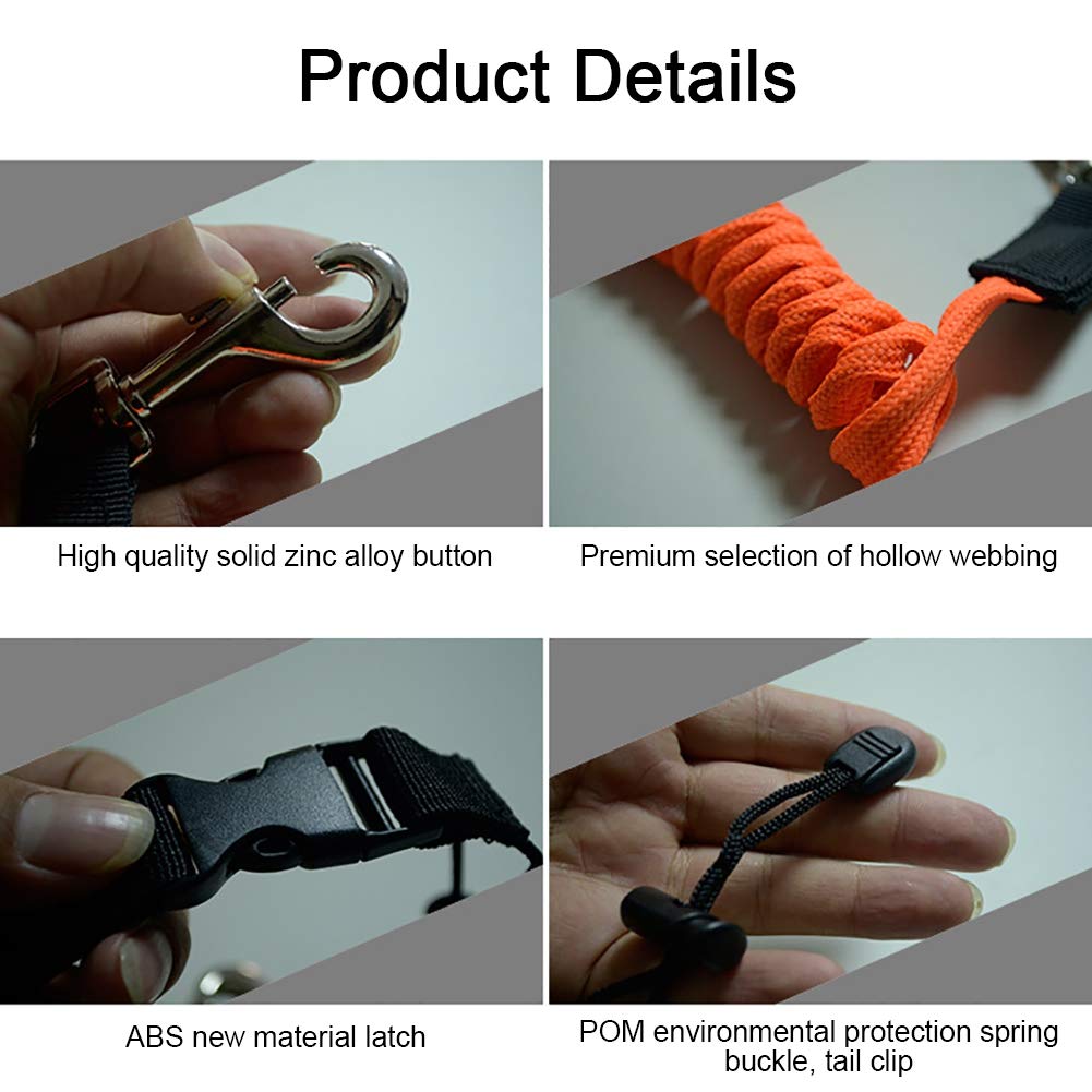 HYacinR 3 Pcs Kayak Paddle Leash, Kayak Leash Fishing Rod Paddle Leash, Stretchable Leash for Kayaking Holding Board Rowing Surfing
