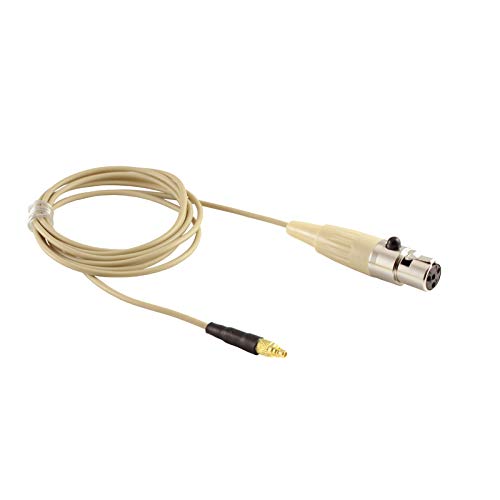 HIXMAN DE6C-SL Detachable Cable for Countryman E6 Mic Compatible with Shure/Carvin/JTS/Trantec Bodypack Transmitter