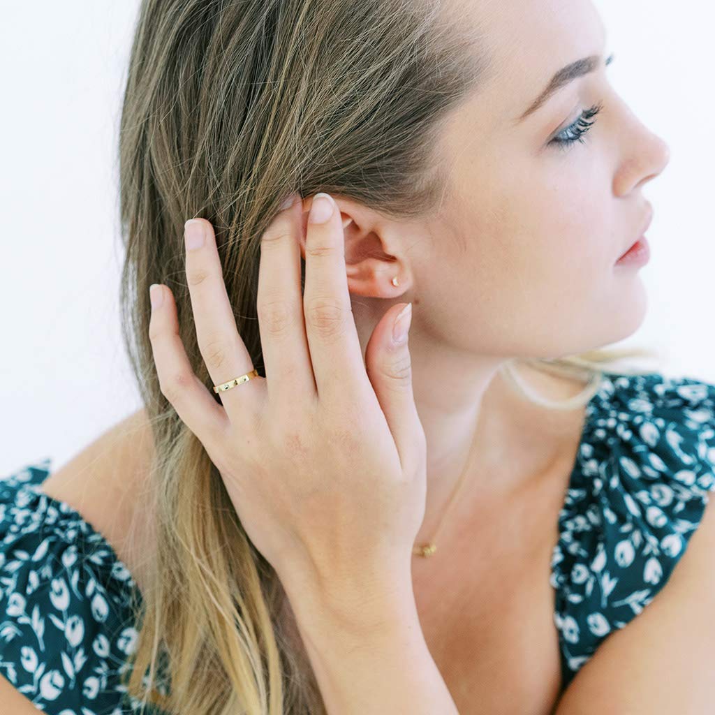 Honeycat Hammered Boyfriend Ring Rose Gold 7