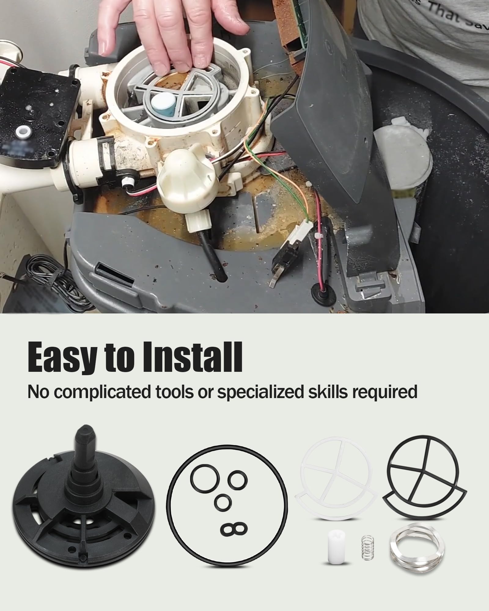Upgraded Water Softener Standard Valve Rotor and Seal Kit 7238468 Fit for Whirlpool, Kenmore, EcoPure, GE, Morton, NorthStar