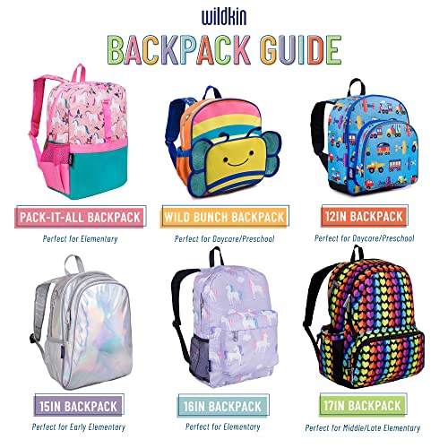 Wildkin Day2Day Kids Backpack for Boys and Girls, Perfect for Elementary Backpack for Kids, Features Front and 2 Side Mesh Pocket, Ideal Size for School and Travel Backpacks (Shark Attack)