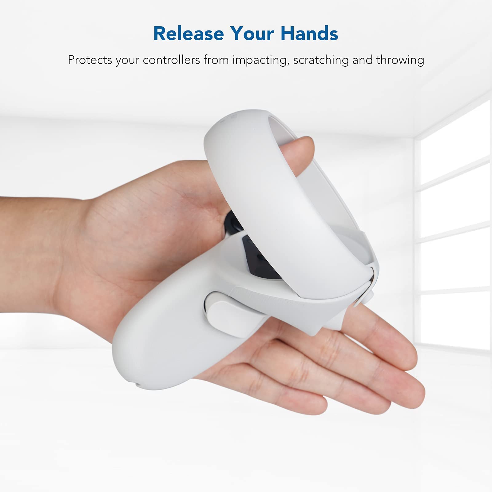 KIWI design Controller Grips Cover Accessories and VR Weight Dumbbell for Quest 2