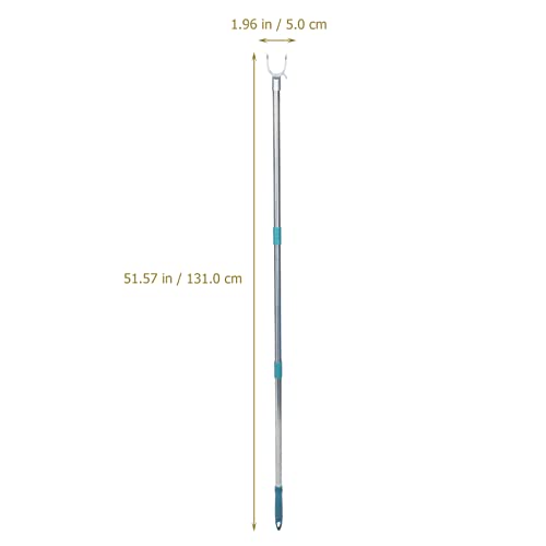 Veemoon 5pcs Shutters Retractable Shelf Home Clothes Hook Extendable Garment Metal Reaching Curtain with Clothesline Stick Ceiling Laundry Extend Cm Steel Rod Area Stick: Stainless Props