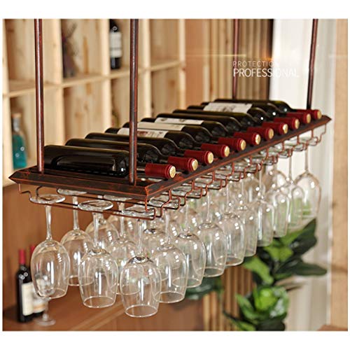 Stylish Simplicity Down Wine Glass Stylish Simplicity Rack Vintage Wrought Iron Household Simple Goblet Bracket Kitchen Cutlery Bottle Holder Adjustable Height Bar Floating Wine Rack (Golden 120 * 3