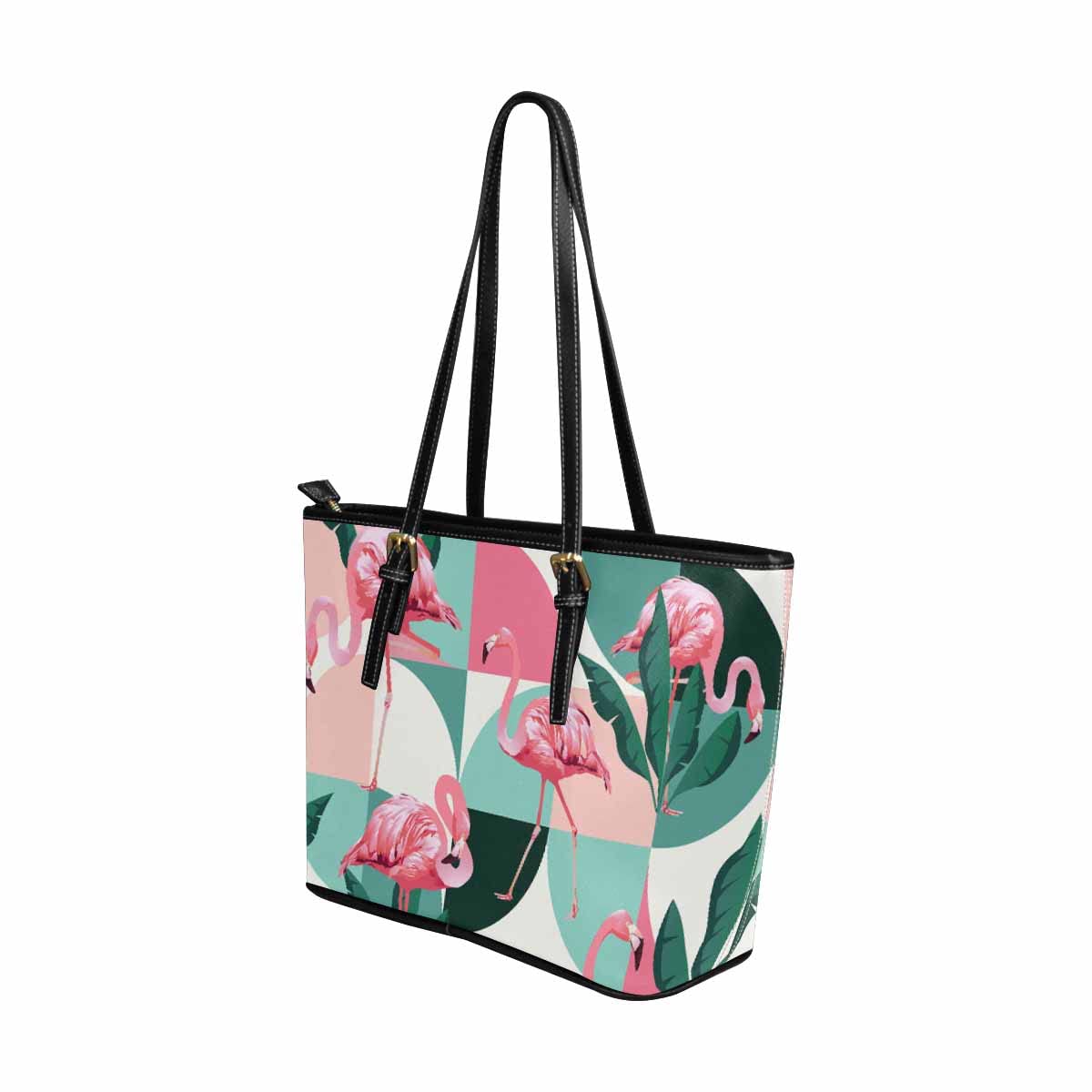 InterestPrint Jungle Flamingo Womens Handbag Ladies Purses Shoulder Bags Tote
