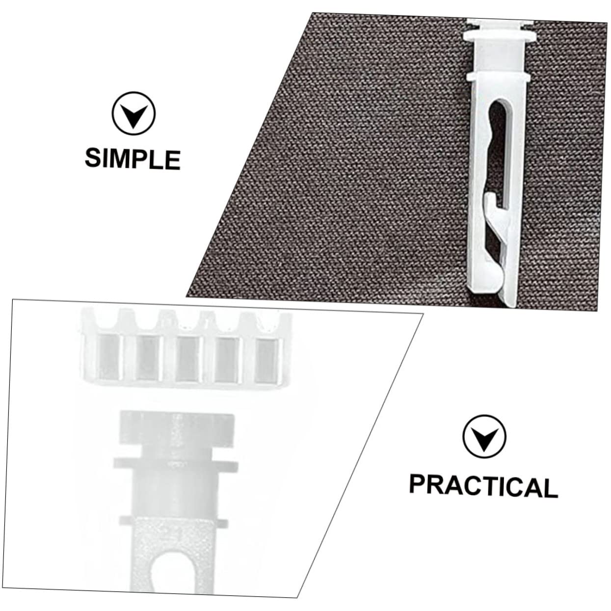 Homoyoyo Vertical Blinds Repair Kit Blinds Replacement Parts 12sets Shutter Gear Tool Household White Plastic Vertical Blinds Replacement Parts Vertical Window Blind
