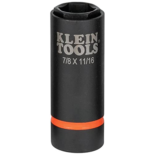 Klein Tools 66060 2-in-1 Impact Socket Set, 6-Piece Tool Set with 6-Point Deep Sockets with 1/2-Inch Drive, Includes Tool Case