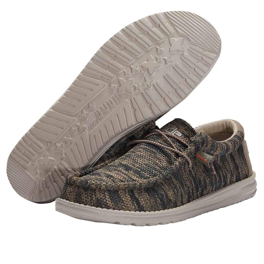 Hey Dude Men's Wally Sox Woodland Camo Size 9 | Men’s Shoes | Men's Lace Up Loafers | Comfortable & Light-Weight