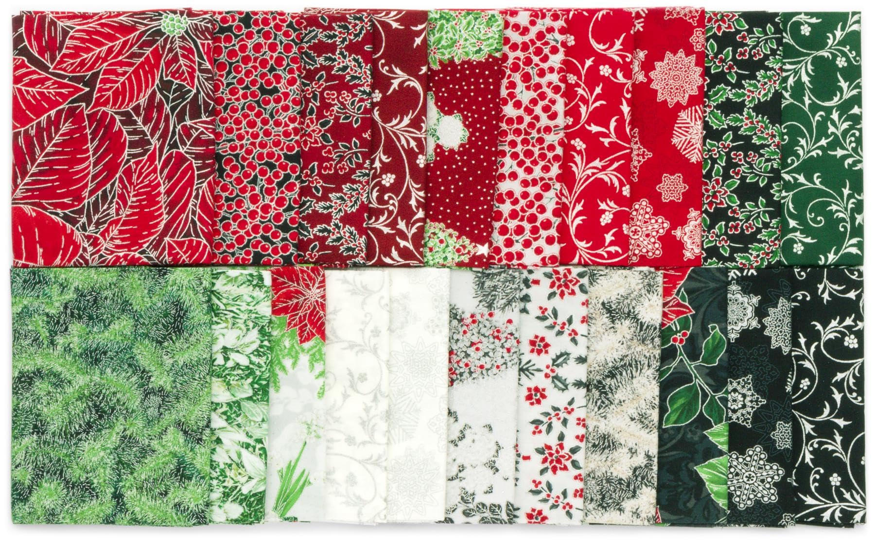 Holiday Flourish Snow Flower Silver 21 Fat Quarters Robert Kaufman Fabrics FQ-2016-21