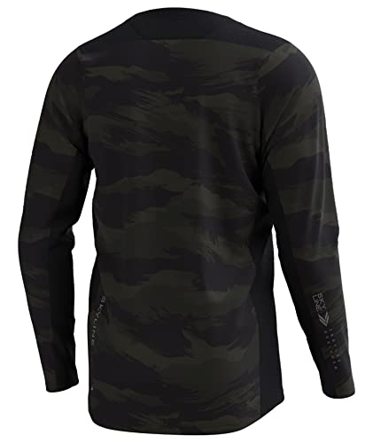 Troy Lee Designs Cycling MTB Bicycle Mountain Bike Jersey Shirt for Men, Skyline LS Chill (Hide Out Black, MD)