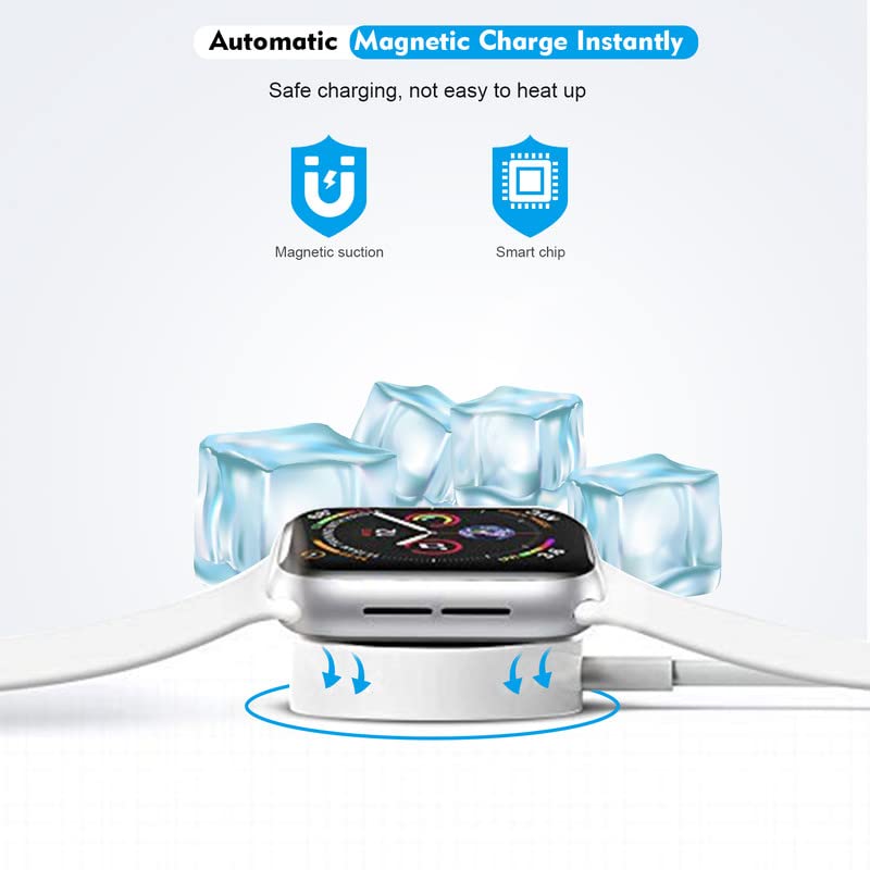Watch Charger for Apple Watch Charger,USB C 20W Fast Charger Adapter 6.6FT iWatch Charger Magnetic Charging Cable Cord Apple Watch Charger for Apple Watch Support Apple Watch Series 8/7/6/5/4/3/2/1/SE