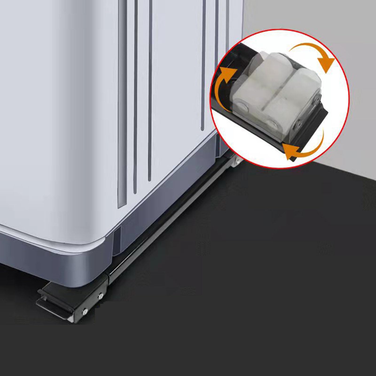 Heavy Duty Furniture Appliances Rollers Extensible Washing Machine Base Mobile Wheels For Refrigerator Dryers Dishwasher Anti-slip Washing Machine Base Rolling Washing Machine Stand Washer/dryer Stand
