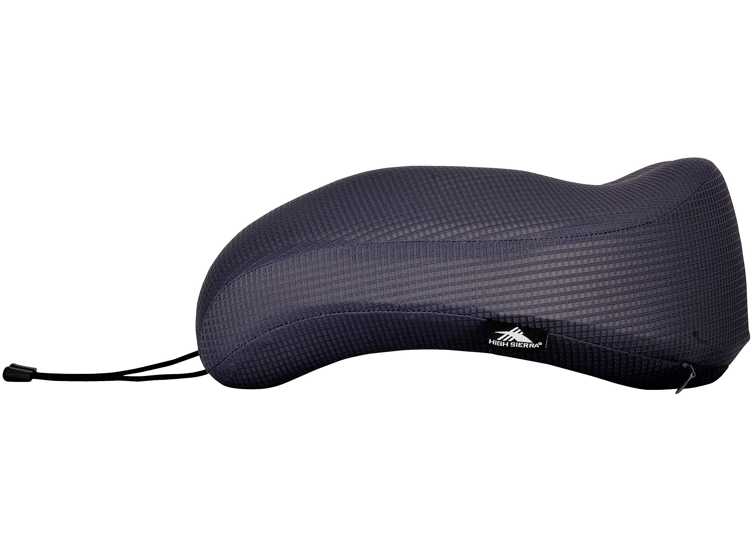 High Sierra HS1407 Lightweight Exceptional Neck Support Washable Cover Perfect for Flights & Road Trips, Super Soft Sponge Foam Travel Pillow