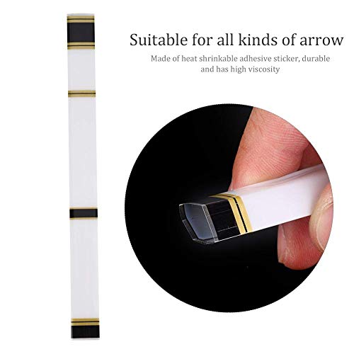 Huntingdoor 30Pack Arrow Wrap Archery Heat Shrinkable Arrow Wraps Cresting Wrap Archery Universal Arrow Wraps Sticker for Carbon Shaft (White)