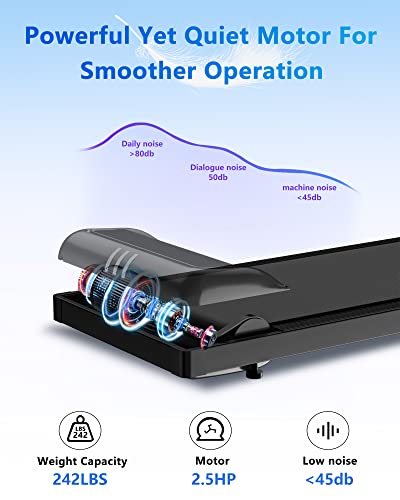 Walking Pad Under Desk Treadmill,Portable 2 in 1 Desk Treadmill for Home,Quiet Mini Walking Pad for Work from Home with Remote Control(ππ’ππππ’π¦π πππ«π«ππ§ππ²)