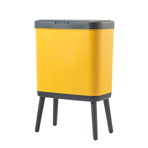 UXZDX Clamshell Type High-Foot Kitchen Trash Can Tall Garbage Bin Rubbish Box Waste Storage Bucket Bathroom Toilet Room ( Color : D , Size : 1 )