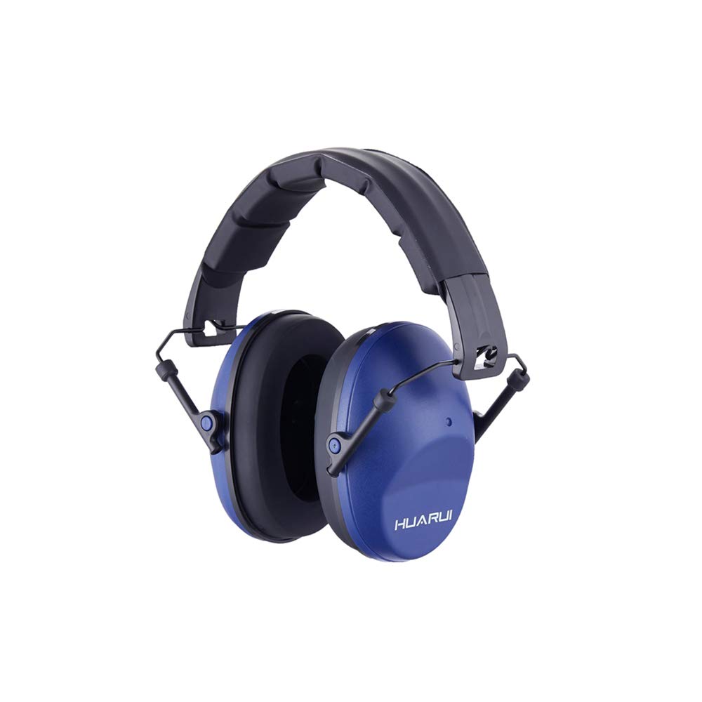 HUARUI Gun Range Shooting Ear Protection Earmuffs for Shooting Ear & Eye Protection Safety Glasses Hearing Protective Combo (Black)