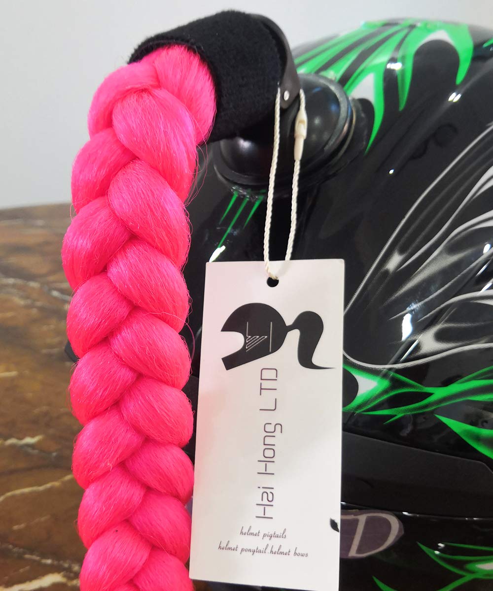 HHongJM Helmet Pigtail Motorcycle Helmet Ponytail Bicycle Helmet Braids Hair Tails Used for Any Helmets/Reusable Design 24Inch (Helmet Not Included)