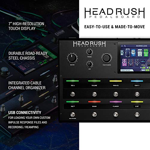 HeadRush Pedalboard | Guitar Amp & FX Modelling Processor With Eleven® HD Expanded™ DSP Software, 7-Inch Touchscreen, Expression Pedal, Built-in Looper, IR Support and USB Audio Connectivity