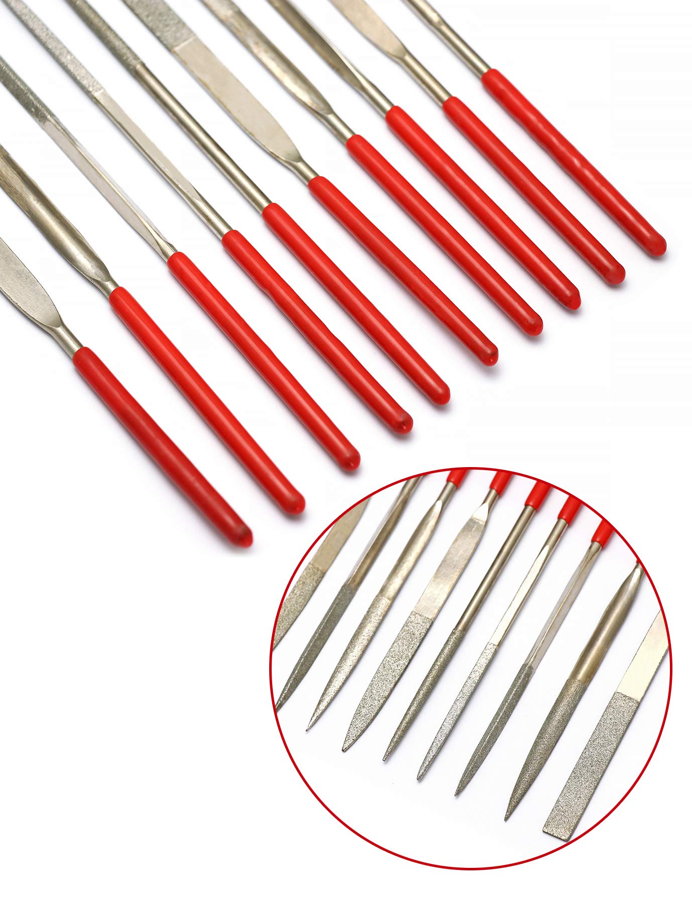 Harrier Guitar Nut Files Needle Fret Saddle Files Guitar Repair Luthier Tool Set of 10Pcs.