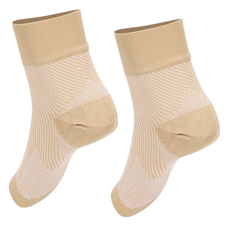 Heitune Sport Ankle Brace Protector Compression Support Sleeve Short Socks for Injury Recovery Joint Pain(Ankle Brace M)
