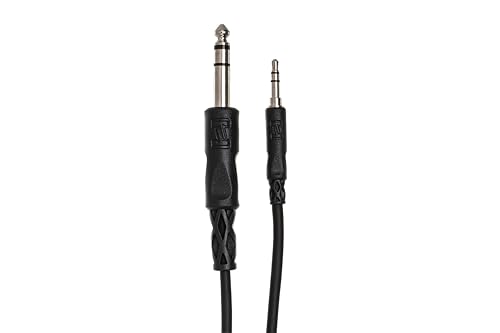 Hosa CMS-103 3.5 mm TRS to 1/4" TRS Stereo Interconnect Cable, 3 Feet