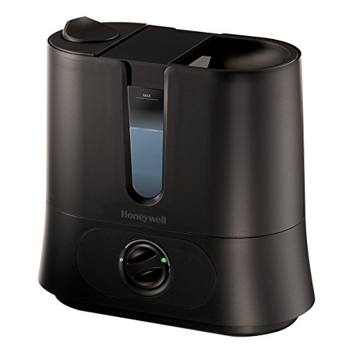 Honeywell Top Fill Cool Mist Humidifier Black Ultra Quiet with Auto Shut-Off, Variable Settings, Removeable Tank & Rotating Mist Nozzle for Medium to Large Rooms, Bedroom, Baby Room