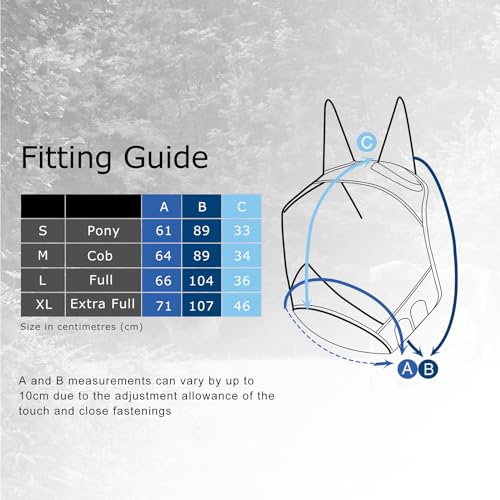 Harrison Howard CareMaster Pro Luminous Horse Fly Mask Standard with Ears UV Protection for Horse-Ruby(Large)