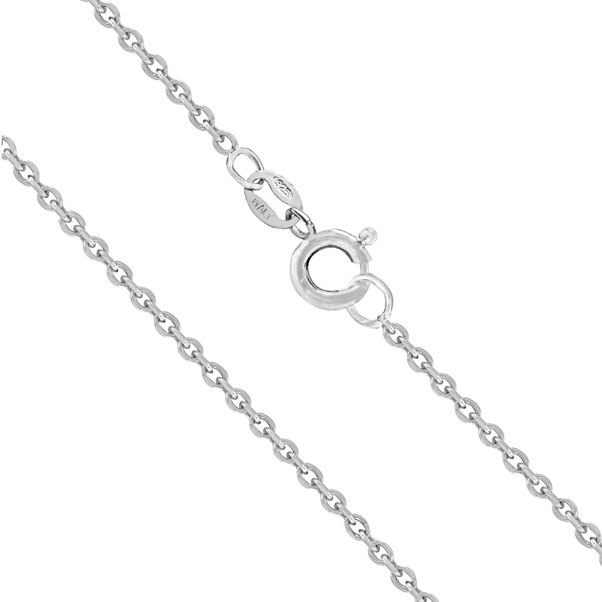 Honolulu Jewelry Company 925 Sterling Silver 1mm Cable Chain Necklace for Women Tarnish Resistant - Made in Italy (22 Inches)