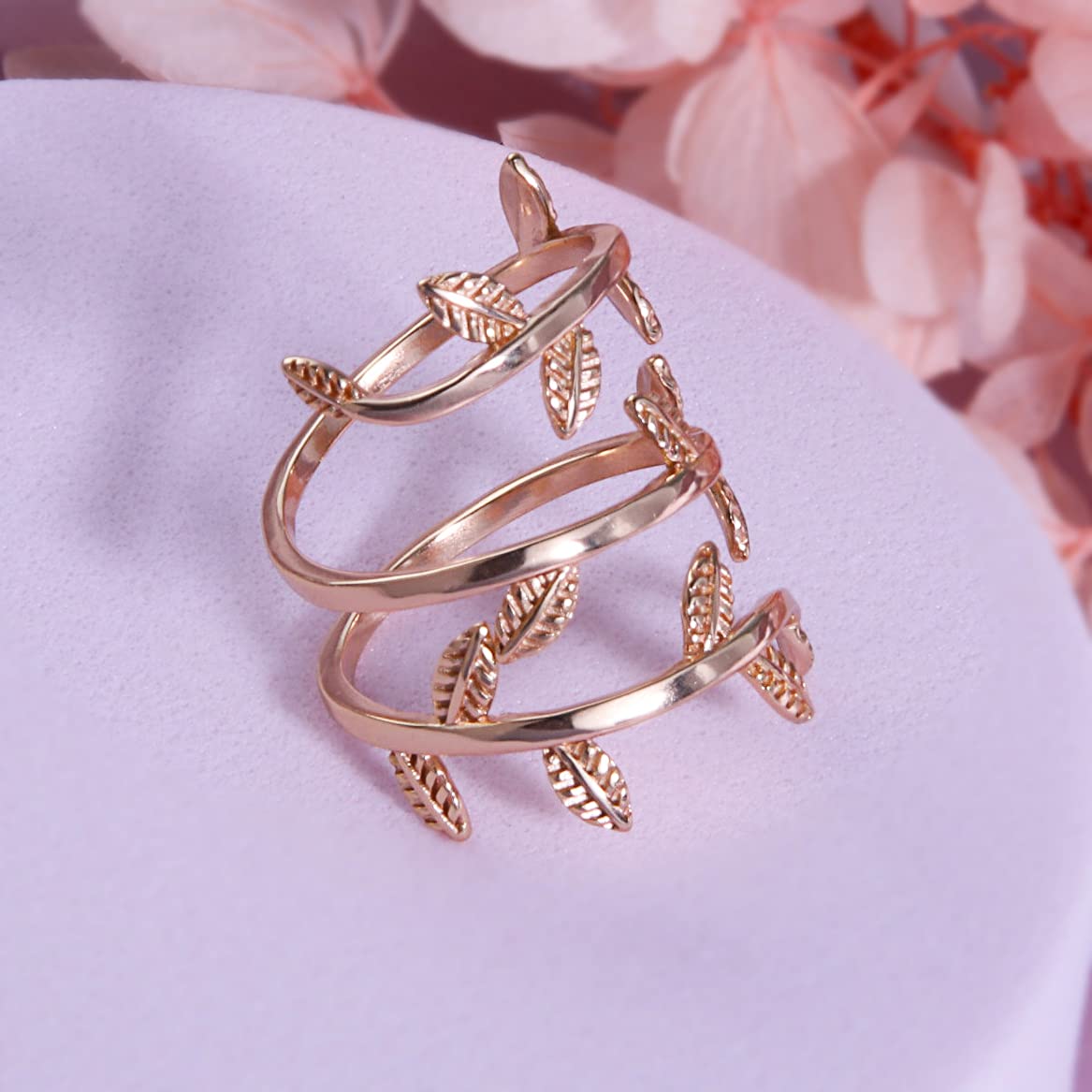 Helen de Lete Flower Vine S925 Sterling Silver Adjustable Ring