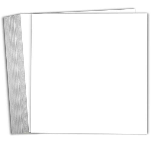 Hamilco White Cardstock Scrapbook Paper 12x12 Heavy Weight 120 lb Cover Card Stock – 25 Pack