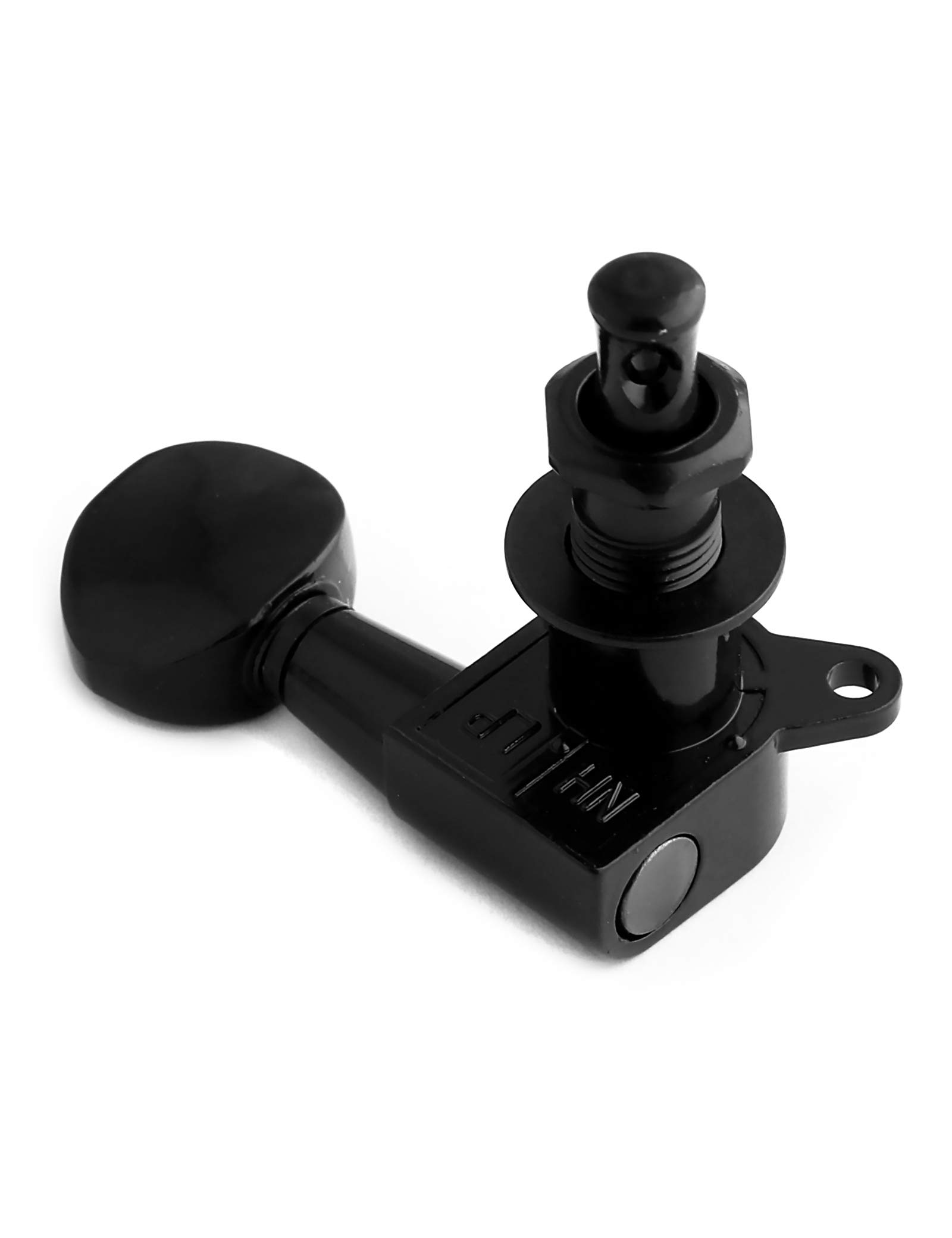 Holmer Guitar String Tuning Pegs Tuning Machines Sealed Machine Heads Grover Tuners Tuning Keys Oval Button 3 Left 3 Right for Electric Guitar or Acoustic Guitar Black.