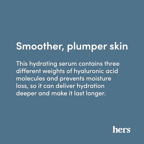 Hers Triple Plump Hyaluronic Serum - Deeply Hydrating Hyaluronic Acid Face Serum with 3 Different Molecular Weights - Provides 3 Levels of Hydration - Hyaluronic Face Serum - 30 mL