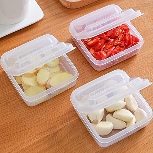 Typutomi 2 Pack Sliced Cheese Container for Fridge, Clear Plastic Butter Block Cheese Slice Storage Box with Flip Lid for Refrigerator Food Vegetable