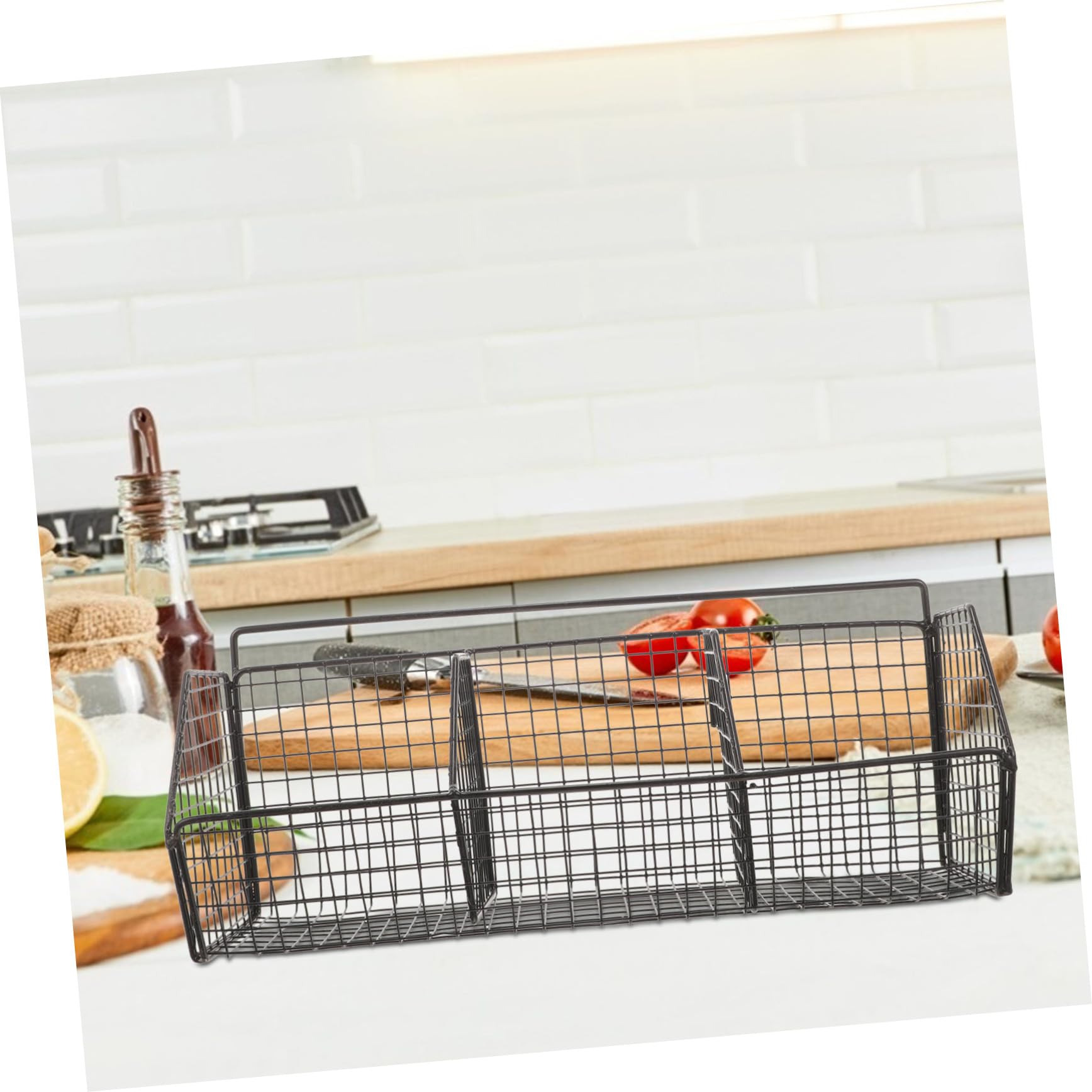 Yardenfun Wall Mounted Metal Shelf for Kitchen Multi Functional Sponge Drain Rack Spice Rack Organizer for Pantry Bathroom and Sink Areas Kitchen Storage Solution