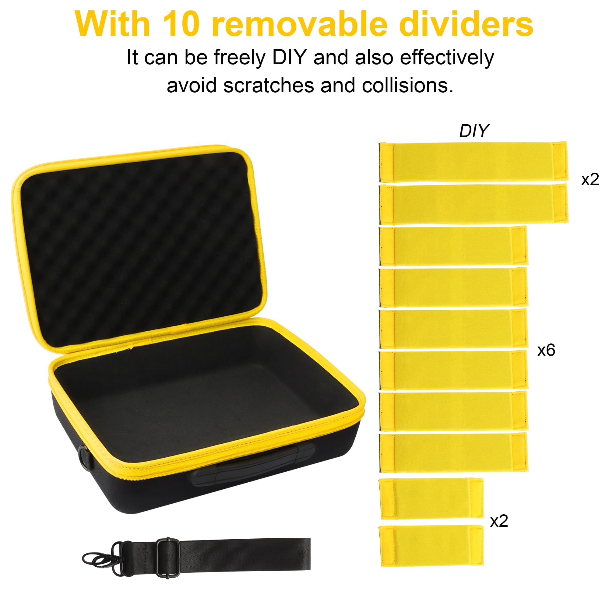 Xinriga Battery Storage Holder Case for Dewalt 8v/12v/18v/20v/60v Max XR Battery and Charger, Tool Batteries Pack Carrying Box for 20V 60V 2.0/3.0/4.0/5.0/6.0/9.0 Ah Battery (Case Only)